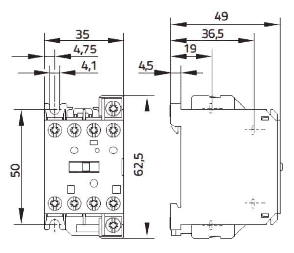 Mini contattori Serie K03 K07 K08 con comando in AC o DC - ELCOSE Srl